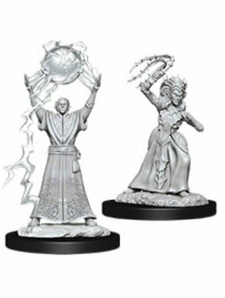 Dungeons & Dragons - WizKids - Drow Mage & Drow Priestess (Unpainted ...