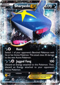 X&Y, Primal Clash - 091/160 : Sharpedo EX (Half Art) – Cosmic ...