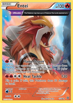 X&Y, Ancient Origins - 015/098 : Entei (Half Art) – Cosmic Collectables UK